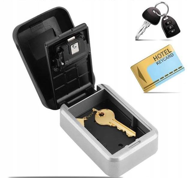 SEJF MINI SKRYTKA NA KLUCZE Karty SCHOWEK Pancerny NA KOD ŚCIENNY ...