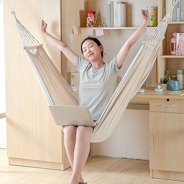 Hamak z Poprzeczką Łóżko Wiszące Koja Leżak 2665-3 - Arena.pl