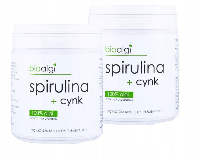 Kup 2x Spirulina + Cynk w Tabletkach | Bioalgi | 250szt. na arena.pl i ...