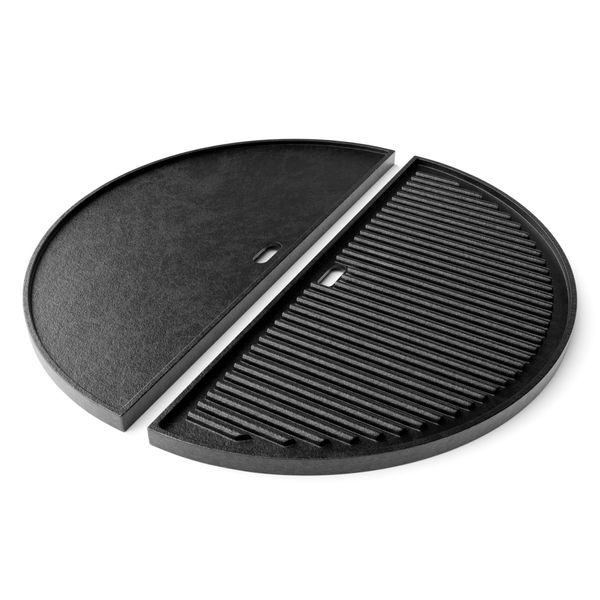 KOLER Płyta żeliwna dwustronna do grila KAMADO 49cm gładka żebrowana ...