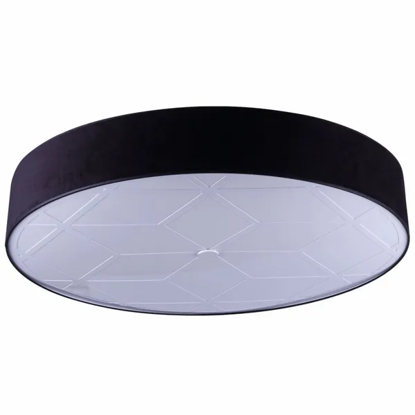 Abażurowa lampa okrągła NEKO 0184 AMPLEX plafon do sypialni czarna ...