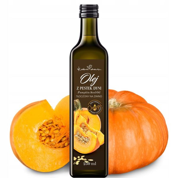 OLEJ Z PESTEK DYNI 250ml BEZGLUTENOWY TŁOCZONY NA ZIMNO | KUCHNIA ZDROWIA - Arena.pl