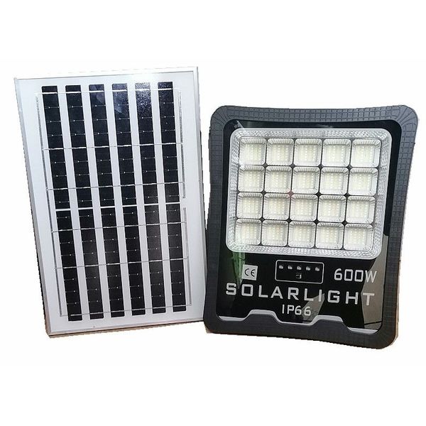 Halogen Solarny Latarnia Led 600W Ip66 Zestaw Rozdzielny Z Pilotem Ir ...