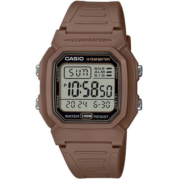 Zegarek marki Casio model W-800H kolor Brązowy. Akcesoria Dla obu płci ...
