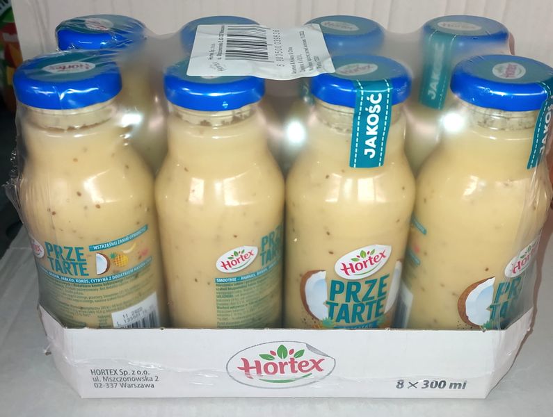 Hortex Smoothie ananas, kokos i chia 300ml - karton - Arena.pl
