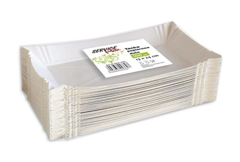 Tacki Papierowe Stella, Duże, 100 Szt., Białe - Arena.pl