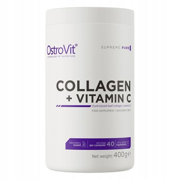 OstroVit Collagen + Vitamin C 400 G KOLAGEN Do Picia + Witamina C STAWY ...