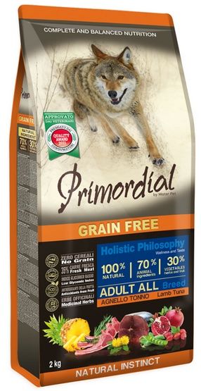 Primordial Dog Grain Free Adult Tuna & Lamb 2kg - Arena.pl