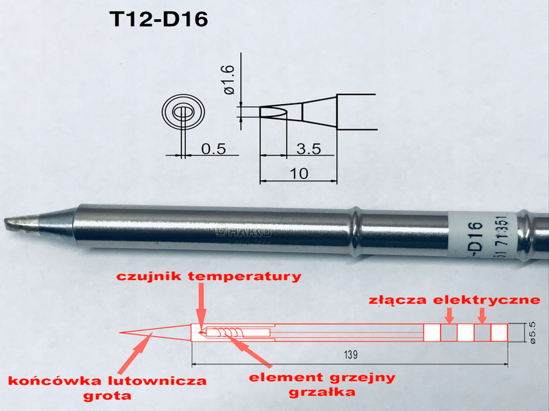 Grot stacji lutowniczej Bakon Hakko T12-D16 - Arena.pl