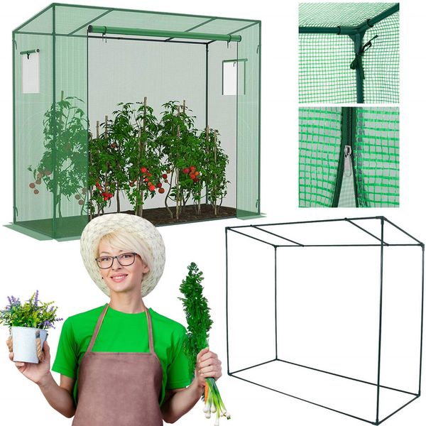 Szklarnia ogrodowa foliowa UV4 130g/m2 2x1,7x0,8 m zielona - Arena.pl