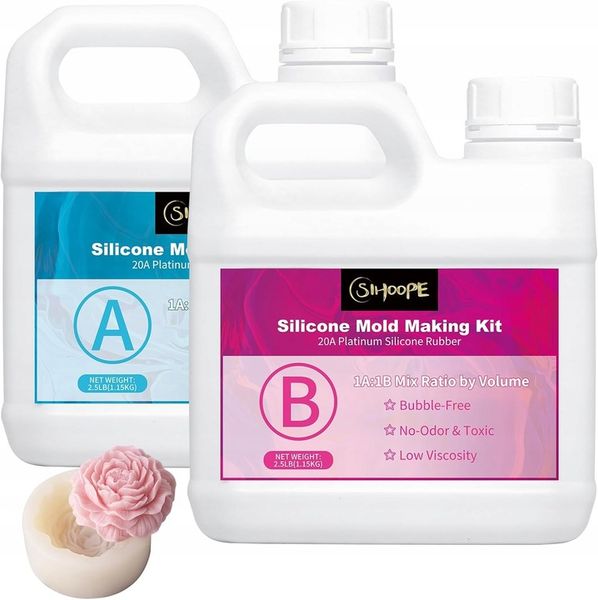 Silikon do form formierski 2 x 550g guma silikonowa utwardzacz - Arena.pl