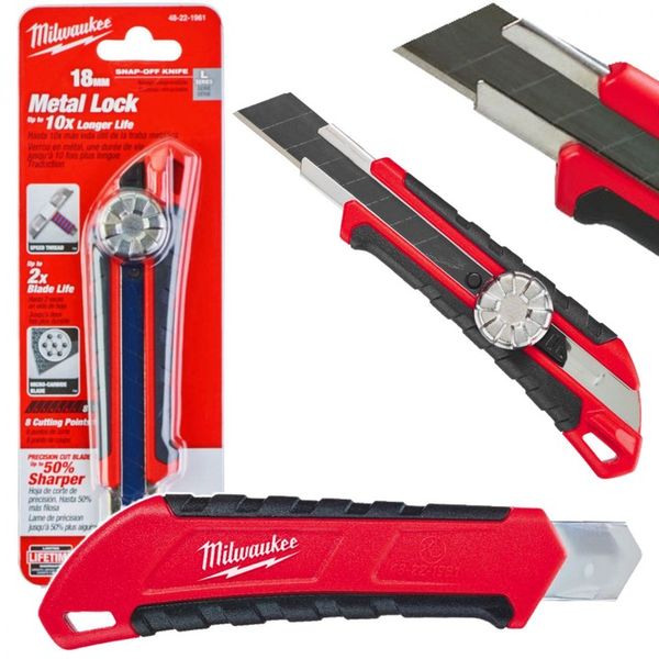 Kup NÓŻ NOŻYK MILWAUKEE Z OSTRZEM ŁAMANYM DO TAPET MOCNY TAPECIAK 18mm ...