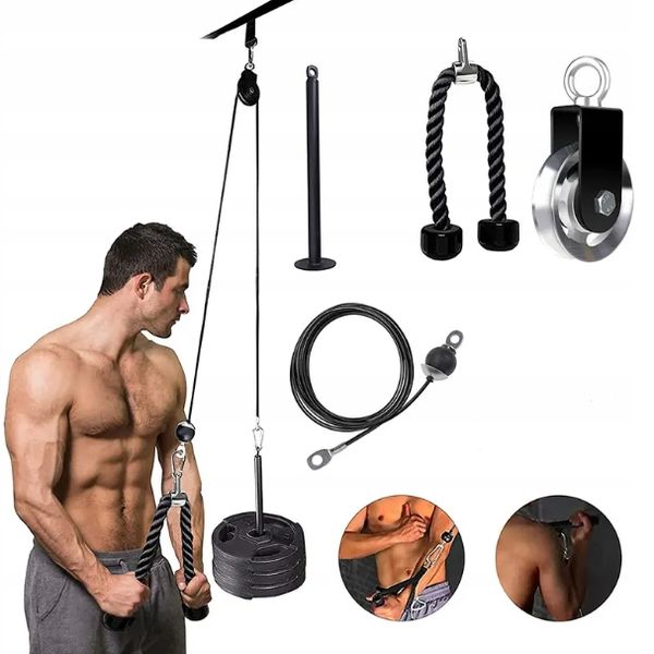 Kup WYCIĄG Górny Dolny UCHWYT STAL SZNUR TRICEPS ATLAS 110kg Pełny ...