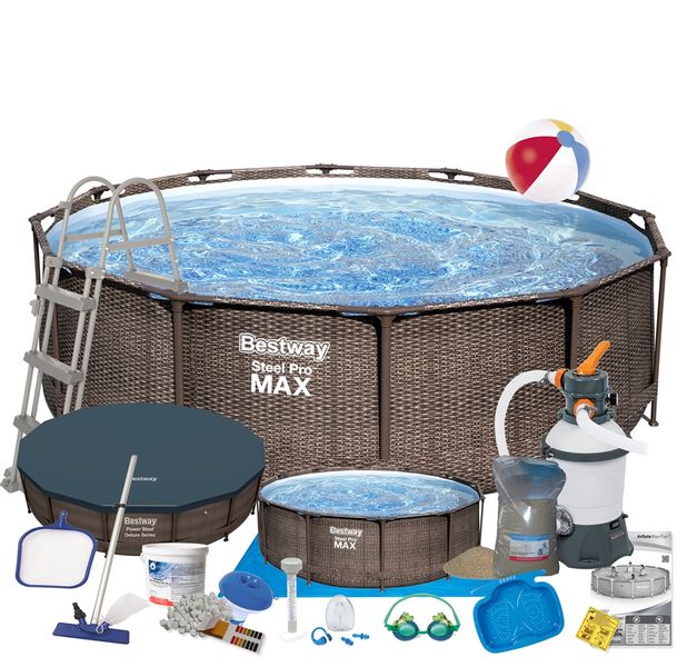 Kup Basen rattan 366 x 100 cm BESTWAY 56709 + piaskowa full zestaw na ...