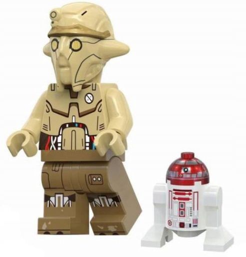 Klocki Zestaw Figurka STAR WARS Professor Huyang DROID R4-P17 R2 D2 ...