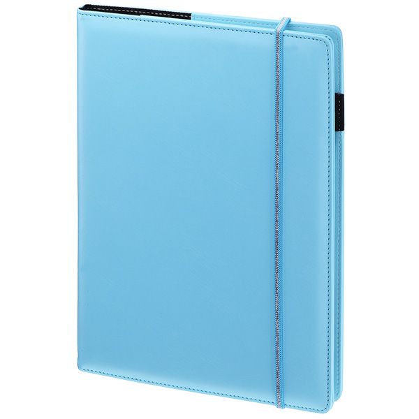 Kalendarz tygodniowy niebieski A4 z wymiennym wkładem zapięcie na gumkę ...