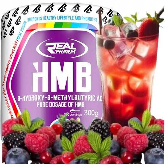 Kup HMB na rzeźbę MIĘŚNIE SIŁA WYTRZYMAŁOŚĆ Real Pharm HMB 300g OWOCE ...