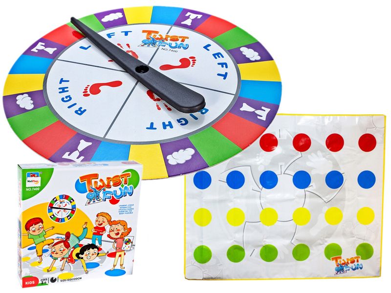 Zręcznościowa Gra TWISTER Ruchowa Dla Dzieci Tarcza Mata U227 - Arena.pl