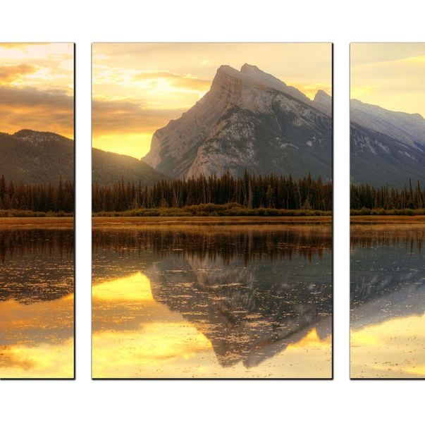 OBRAZ TRYPTYK Krajobraz Kanada Banff Alberta - Arena.pl