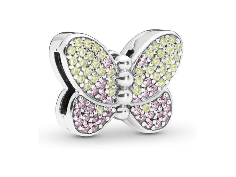 Rodowany srebrny charms do pandora koralik reflexions motyl butterfly ...