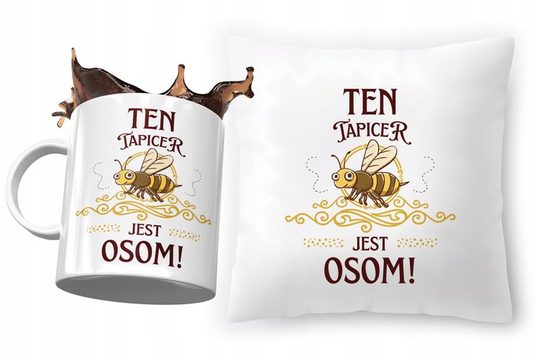 Zestaw Dla Tapicera Poduszka + Kubek Na Prezent Z Nadrukiem Ze Zdjęciem - Arena.pl