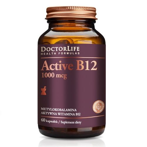 Doctor Life Active B12 aktywna witamina B12 1000mcg suplement diety 60 kapsułek - Arena.pl