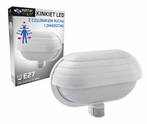 Lampa kinkiet E27 ogrodowy z czujnikiem zewnętrzna LED - Arena.pl