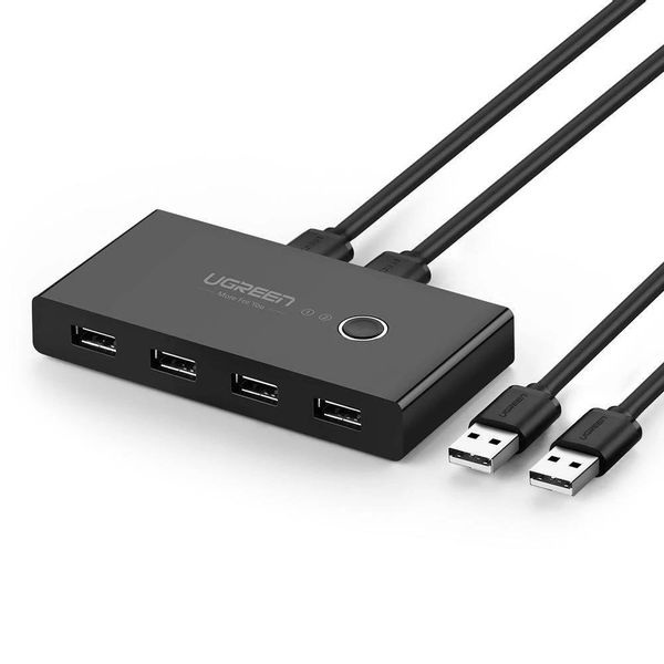 Switch przełącznik KVM USB 2x4 UGREEN USB 3.0 (czarny) - Arena.pl