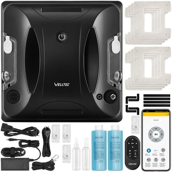Kup WELLTEC RX3 PRO - ROBOT DO MYCIA OKIEN | 4000Pa | WiFi | PILOT + AKCESORIA na arena.pl i ...