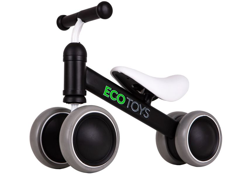 Rowerek biegowy treningowy mini rower dla dzieci czarny ECOTOYS - Arena.pl