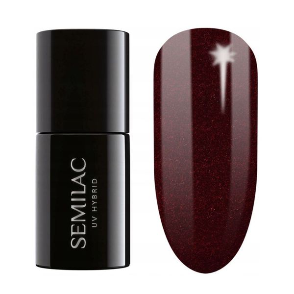 Semilac 393 Lakier hybrydowy Sparkling Black Cherry 7ml - Arena.pl