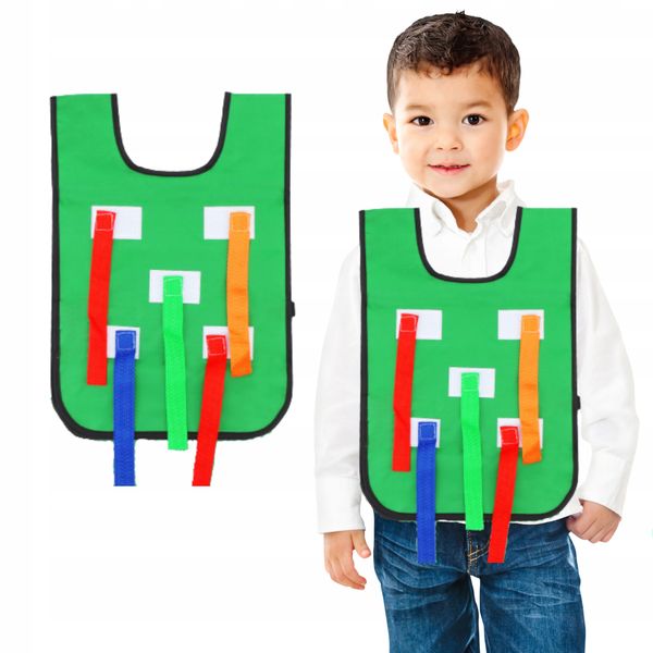 Kamizelka Animacyjna z Rzepami 5 Sznureczków Zabawa Dla Dzieci - Arena.pl