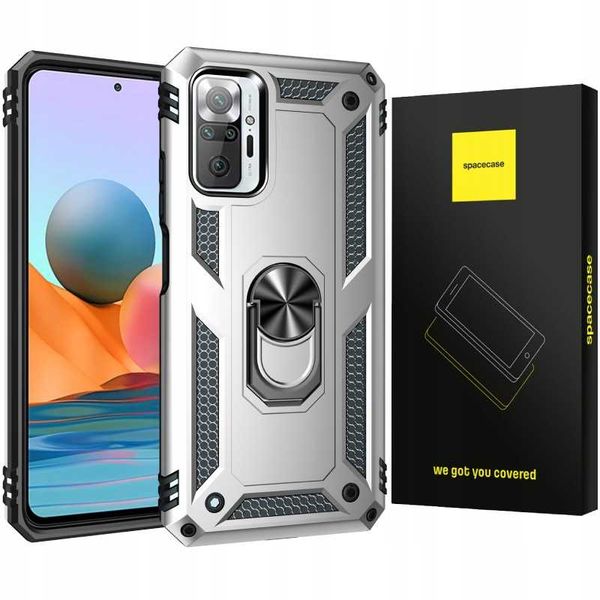 Spacecase Ring NX Redmi Note 10 Pro srebrny - Arena.pl