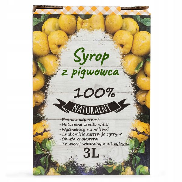 DOMOWY Syrop z pigwowca japońskiego 3L naturalny DODATEK do herbaty ...
