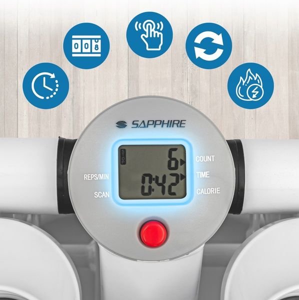 STEPPER SKRĘTNY step 2w1 steper z LINKAMI do ćwiczeń schody LICZNIK LCD ...