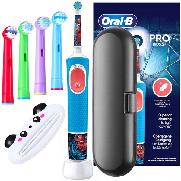 Szczoteczka Elektryczna dla Dzieci Oral-B Vitality ProD103 Spiderman Zestaw - Arena.pl