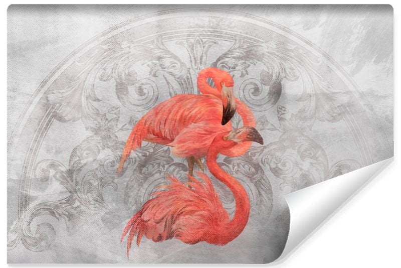 Fototapeta FLAMINGI Beton Mural Abstrakcja Ornamenty 315cm x 210cm - Arena.pl