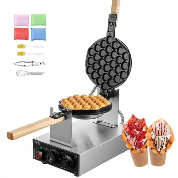 Kup Gofrownica bąbelkowa VEVOR Bubble Waffle 1400W Obracana Teflonowa ...