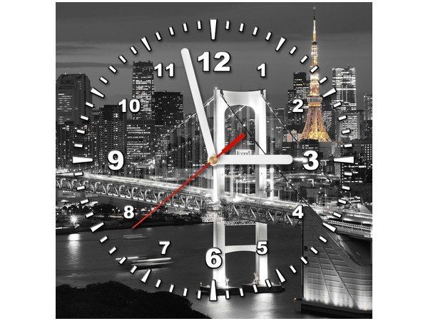 Kup 30X30CM ZEGAR ŚCIENNY RAINBOW BRIDGE WANGAN OBRAZ MALOWANE na arena ...