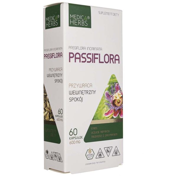 Medica Herbs Passiflora 600 mg - 60 kapsułek - Arena.pl