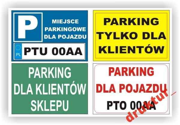 Kup Miejsce parkingowe TABLICA parking dla numer auta na arena.pl i ...