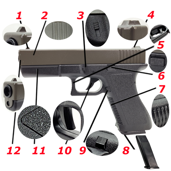 Pistolet Glock P80 ASG Na Kulki Metal Polimer wer wojsko - Arena.pl