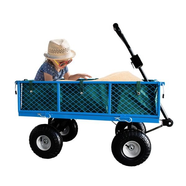 19200 Wózek ogrodowy transportowy skrzynka z metalową siatką Bituxx ...