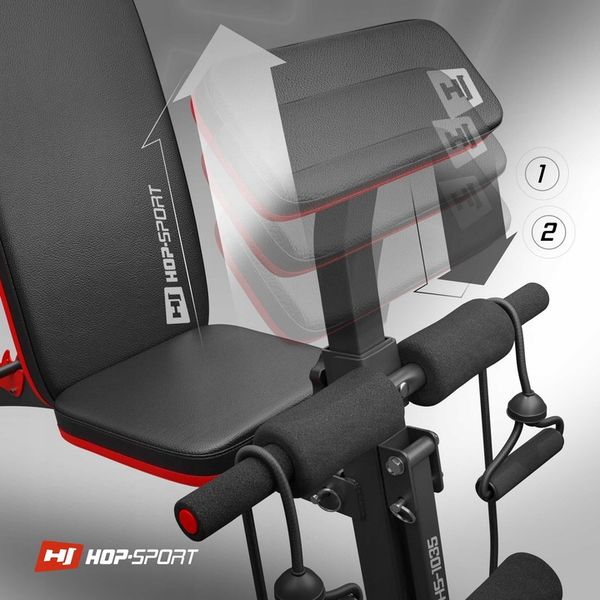 Ławka treningowa z modlitewnikiem regulowana Hop-Sport skośna wytrzymała - Arena.pl