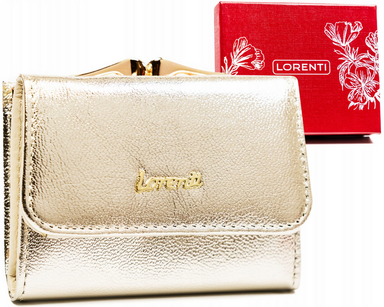 Mały, skórzany portfel damski z systemem RFID - Lorenti - Arena.pl