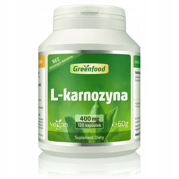 Kup Greenfood L-karnozyna, 400 mg, 120 kapsułek, wysoka dawka ...