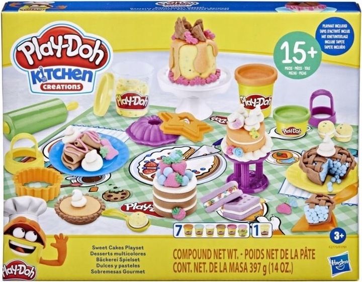 PLAY-DOH CIASTOLINA ZESTAW SŁODKIE CIASTKA DESERY MASA PLAYDOH 8 TUB ...