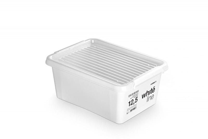 Pojemnik Do Przechowywania Moxom, White Line Box, 12,5L, Biały - Arena.pl