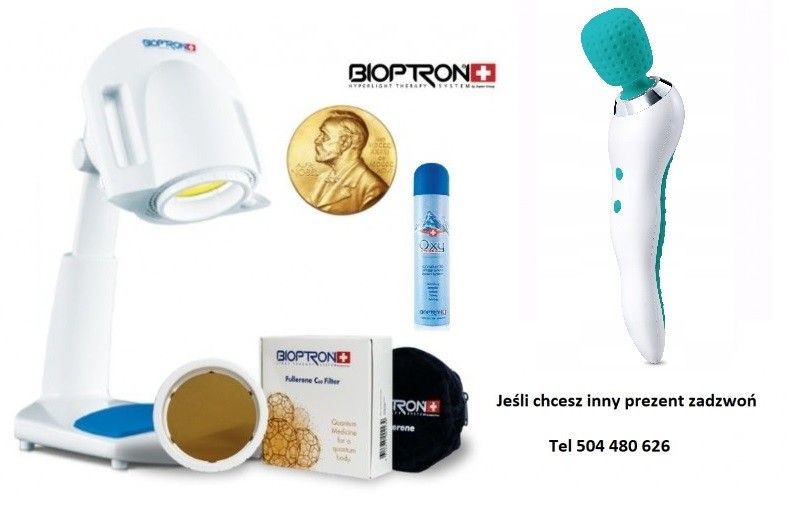 Lampa Bioptron Pro 1 z filtrem fulerenowym, statyw stołowy + Hyperon ...