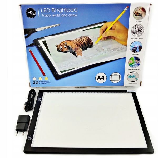 Duży TABLET GRAFICZNY do Rysowania PODŚWIETLANY Dzieci Prezent Święta ...